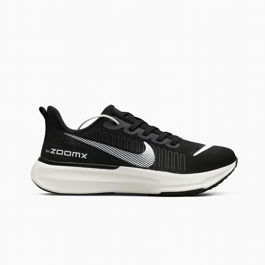 NIKE Velocity Flex – Black & White Running Sneakers|1102 – Garry Kevins